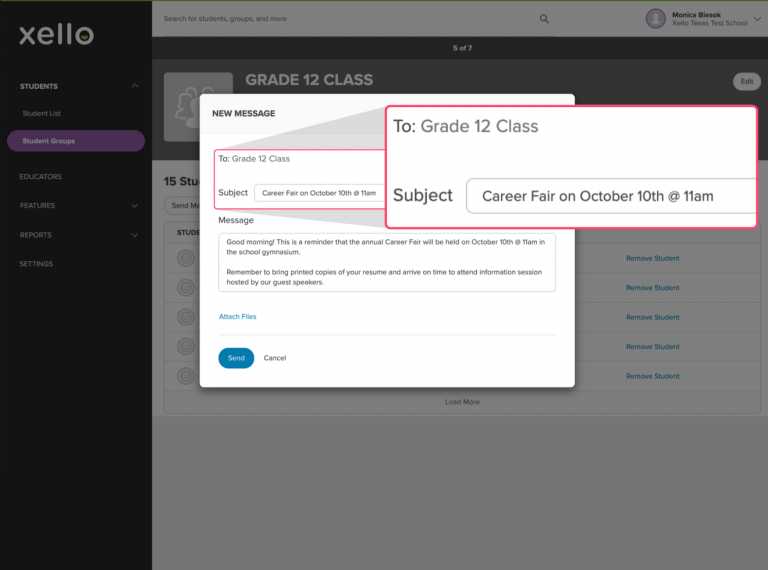 How to Use Two-Way Messaging in Xello to Engage with Students Remotely ...
